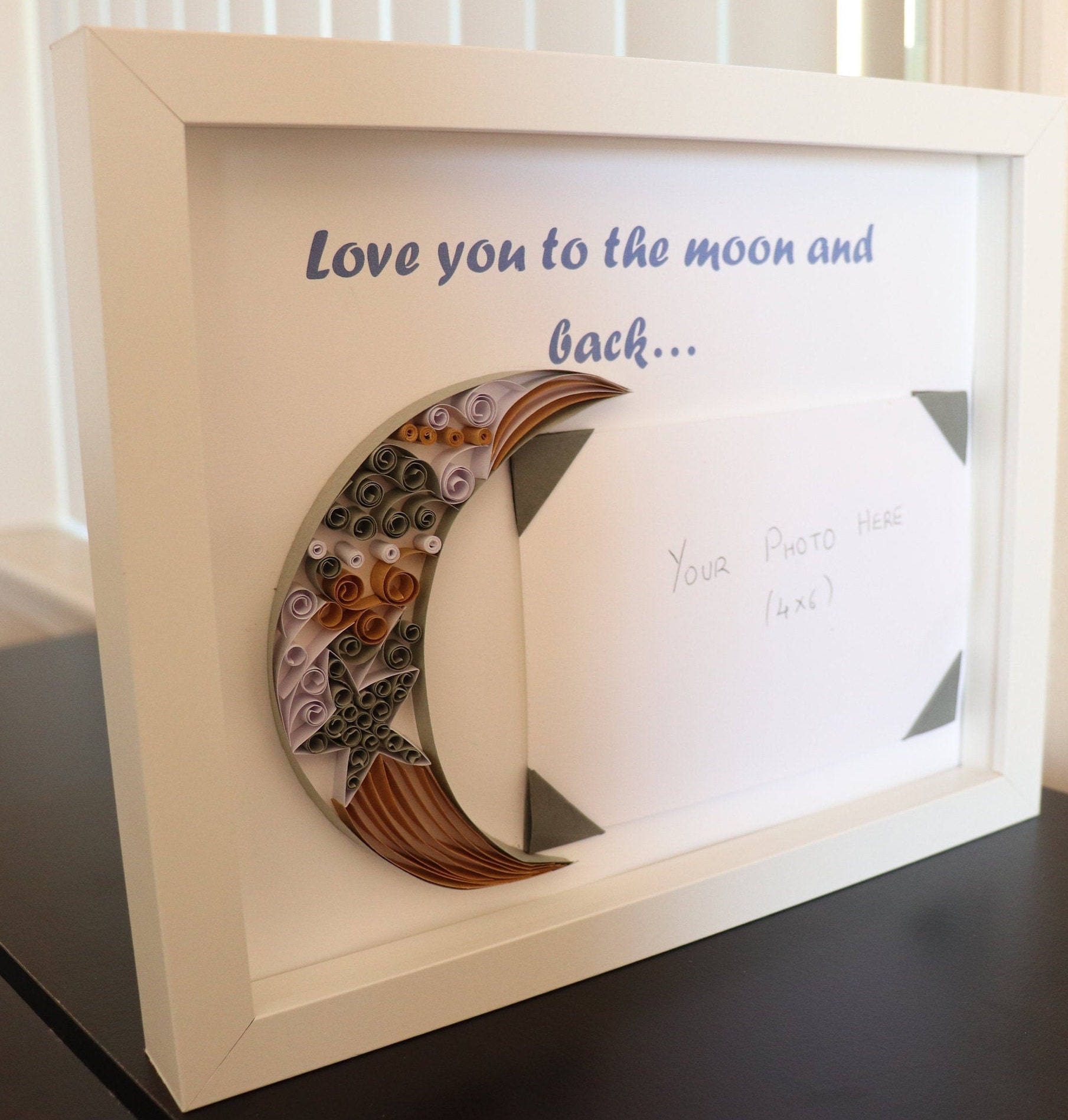 Quilled Paper Art - Photo Frame - Wall Hanging - Sun and Moon Quilling ...