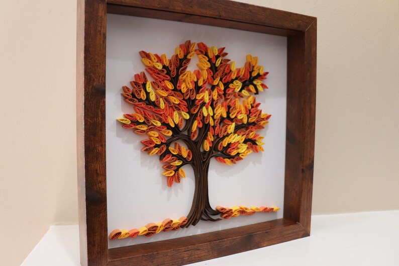 Quilled Paper Art - Wall Decor - Fall Tree/autumn Tree - Anniversary ...