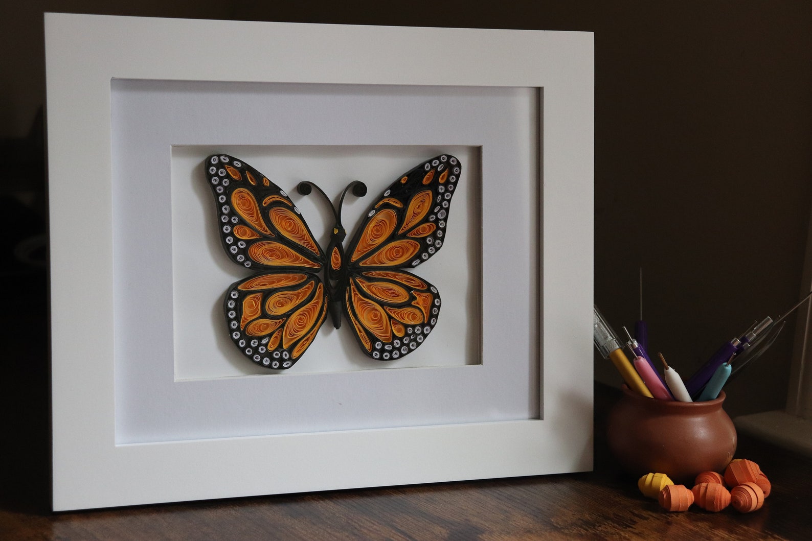 Quilled Paper Art- Monarch Butterfly- Gift- Anniversary- Birthday ...