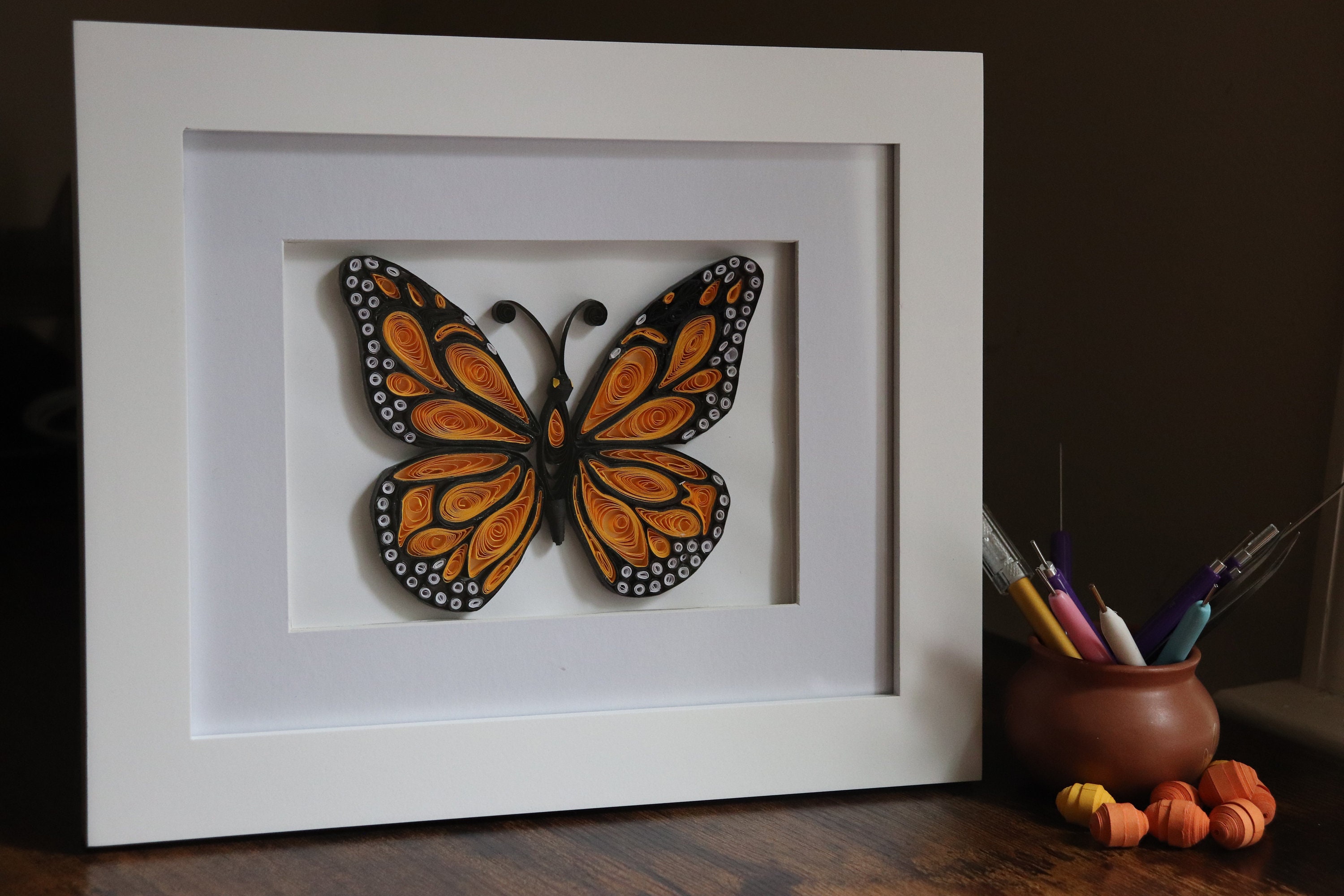 Quilled Paper Art- Monarch Butterfly- Gift- Anniversary- Birthday ...