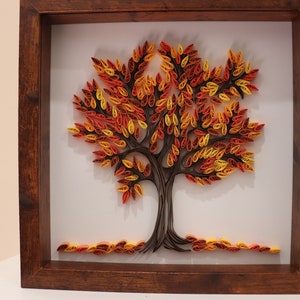 Quilled Paper Art - Wall Decor - Fall Tree/autumn Tree - Anniversary ...