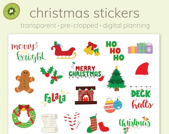 Digital Stickers | HOLIDAY EDITION | Transparent, Pre-cropped ...