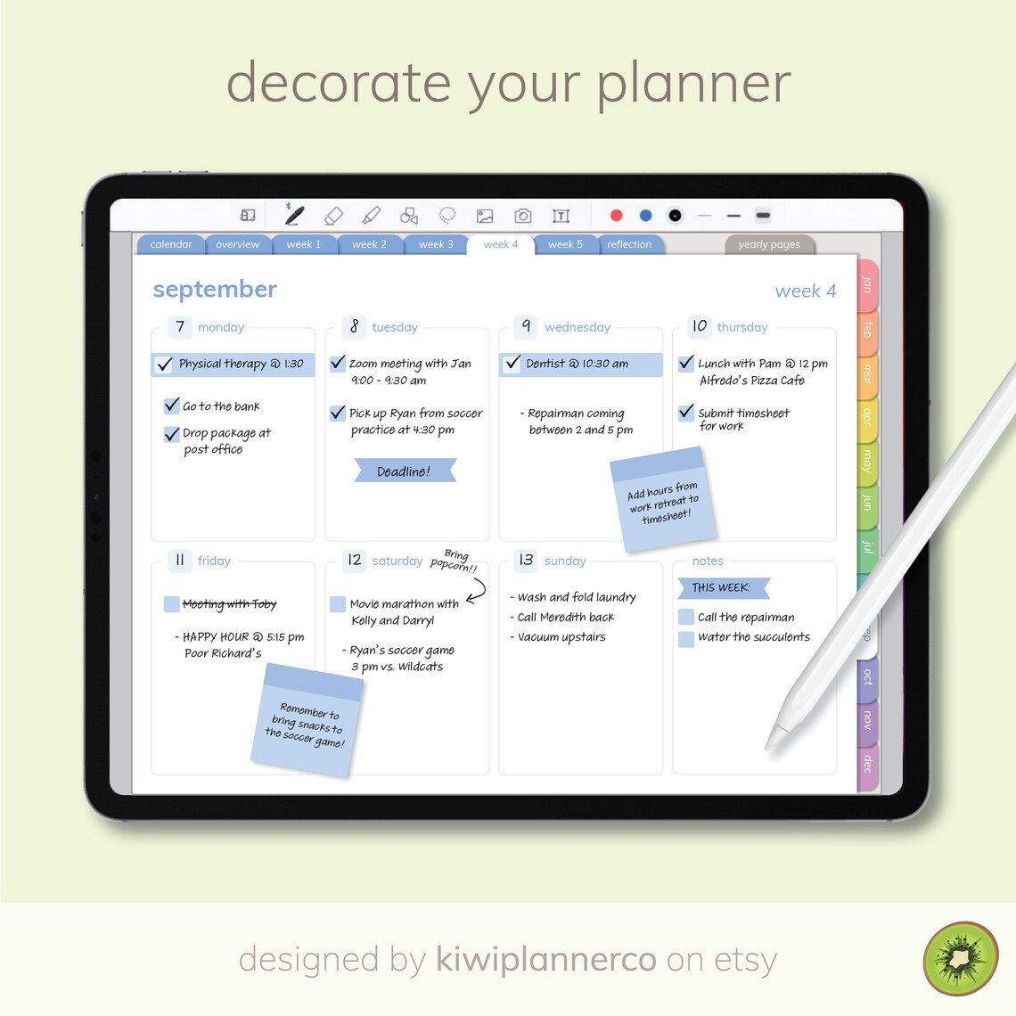 Digital Stickers ESSENTIALS EDITION Transparent - Etsy