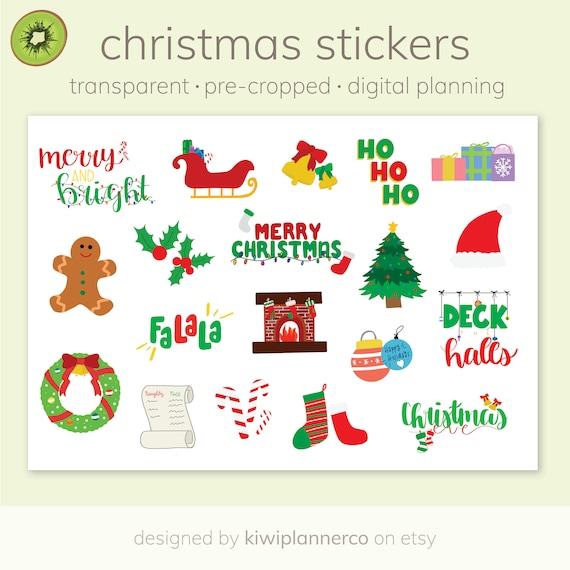 Digital Stickers CHRISTMAS EDITION Transparent - Etsy