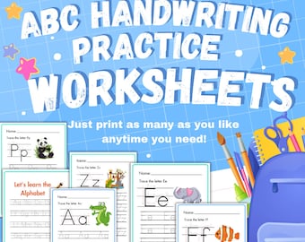 Alphabet Tracing Worksheets, Preschool ABC Letter Handwriting ...