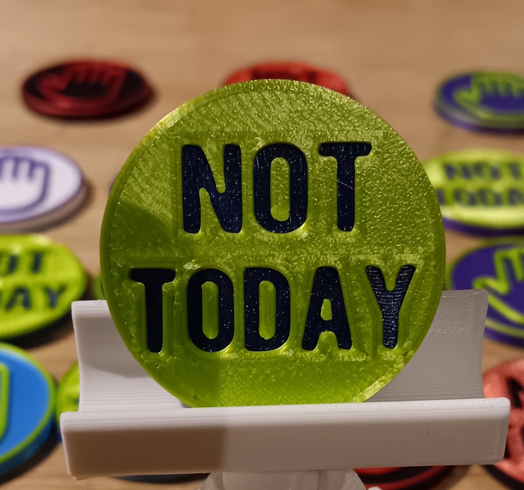 Not Today 3D Printed Coins - Etsy