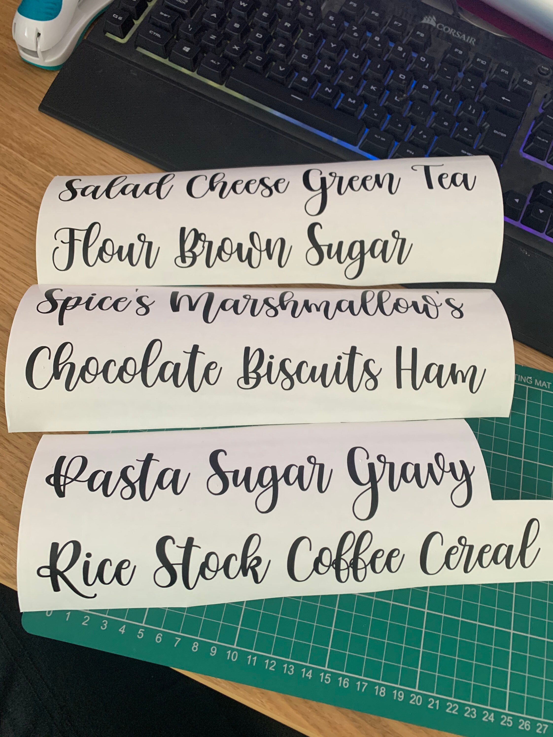 Personalised Sticker Labels Custom Vinyl Decal Words Choose - Etsy UK