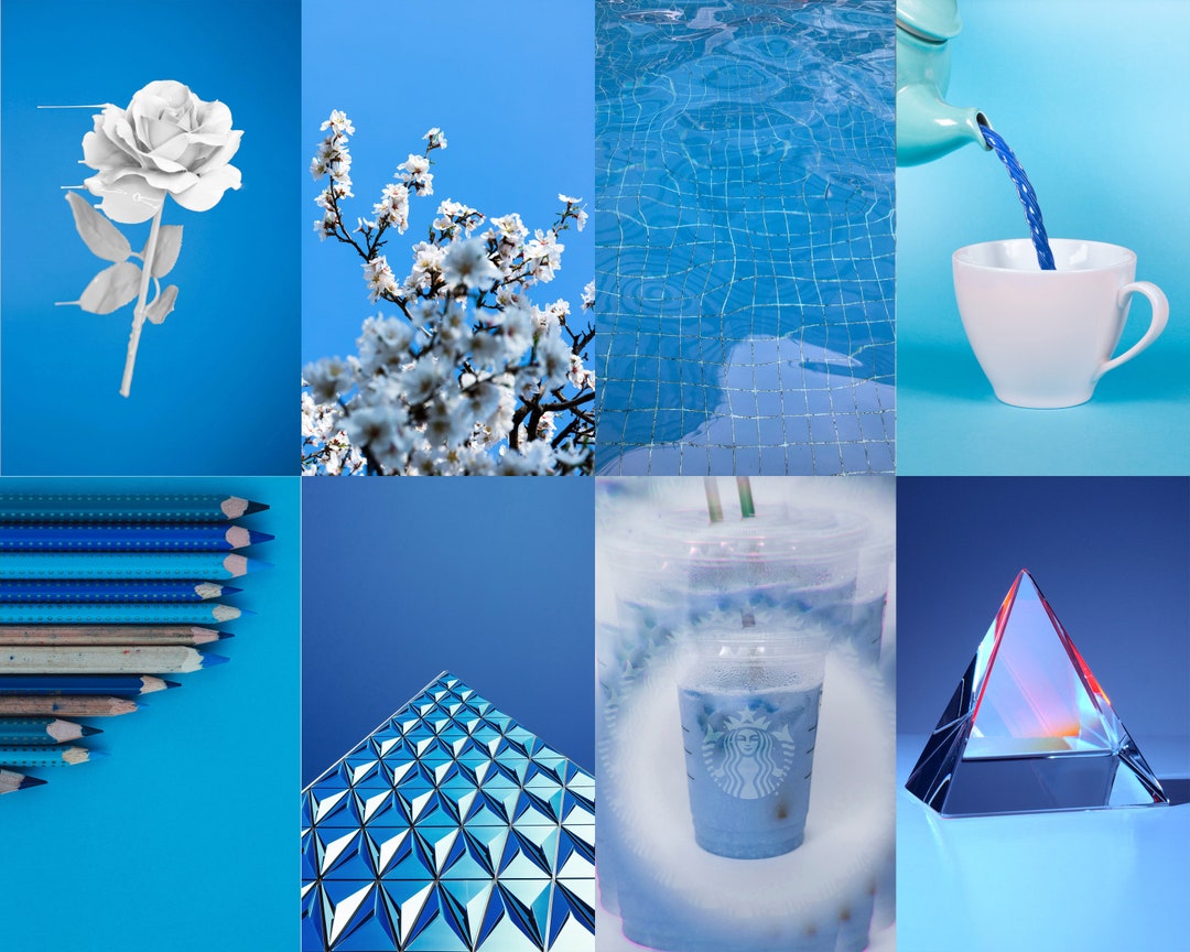 Blue Aesthetic Collage Wall Kit / Digital - Etsy