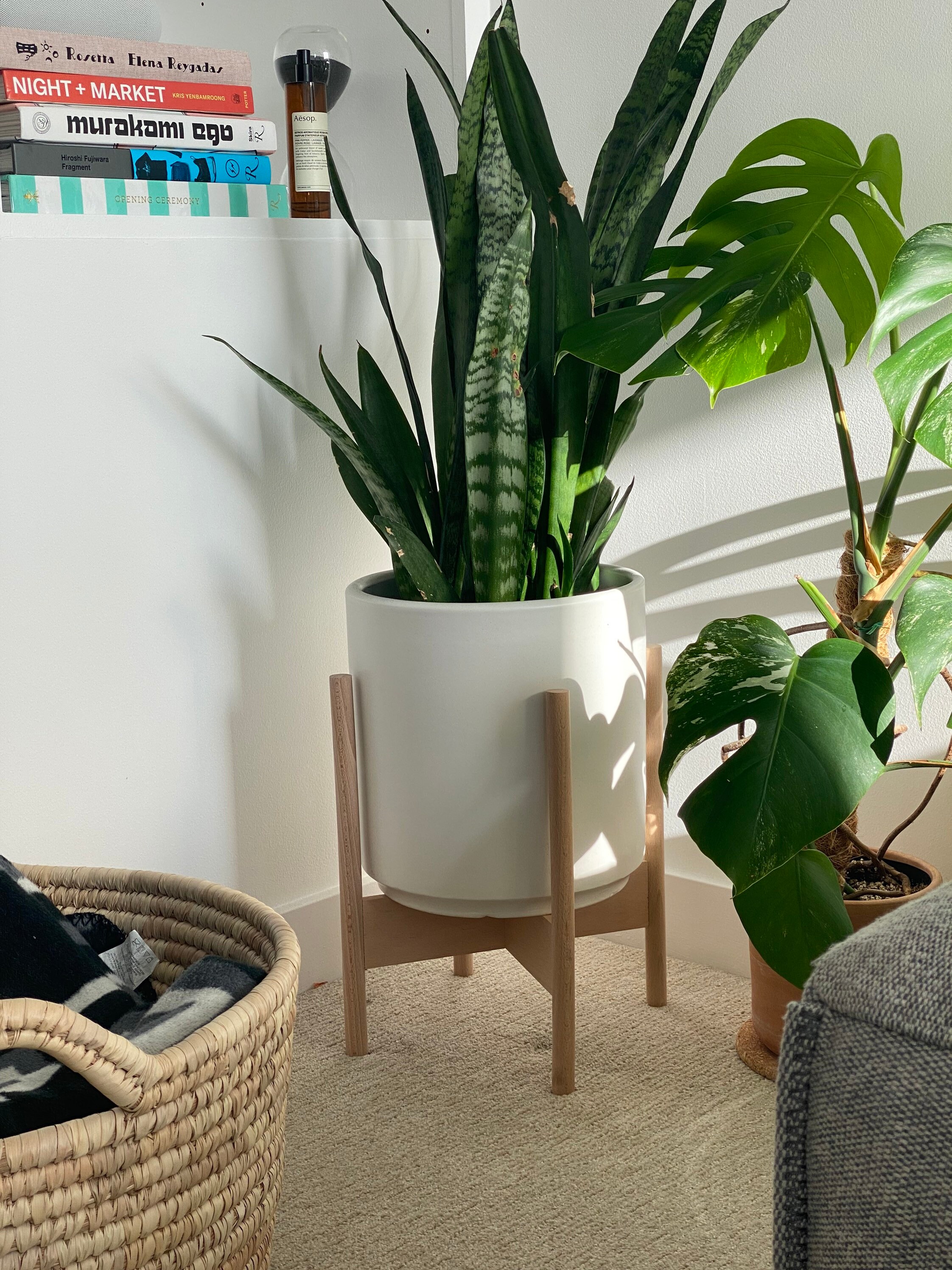 Plant Stand 9 Solid Wood Mid Century Modern Design | Etsy