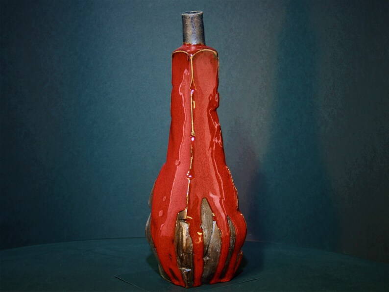 Ceramic Bottle. Studio Pottery Slab Bottle. Handmade Pottery. - Etsy