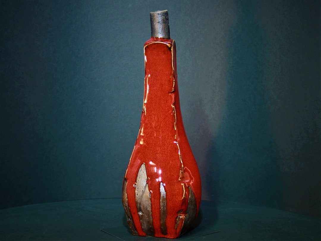 Ceramic Bottle. Studio Pottery Slab Bottle. Handmade Pottery. - Etsy