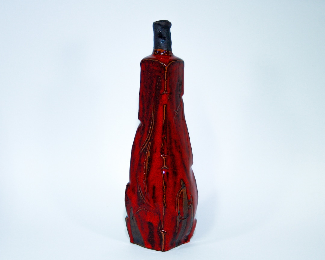 Stoneware Slab Bottles. Studio Pottery Handmade Bottle. - Etsy