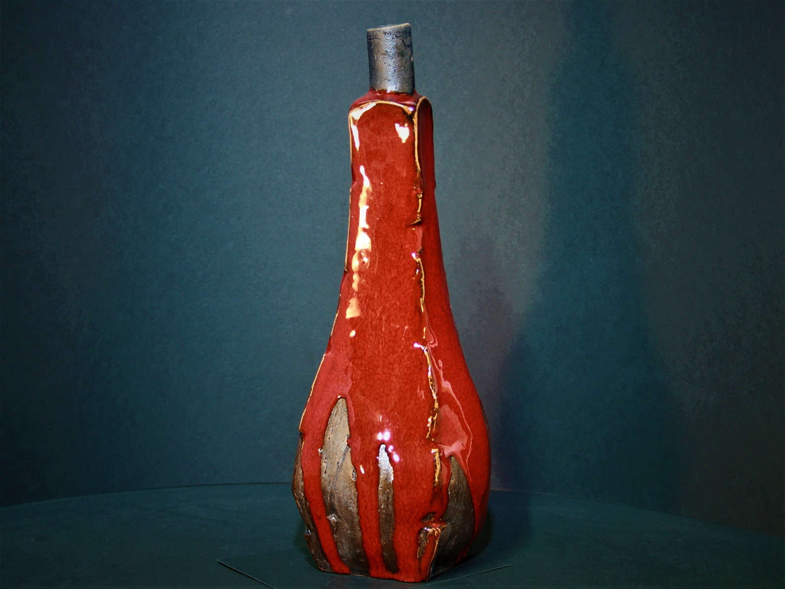 Ceramic Bottle. Studio Pottery Slab Bottle. Handmade Pottery. - Etsy