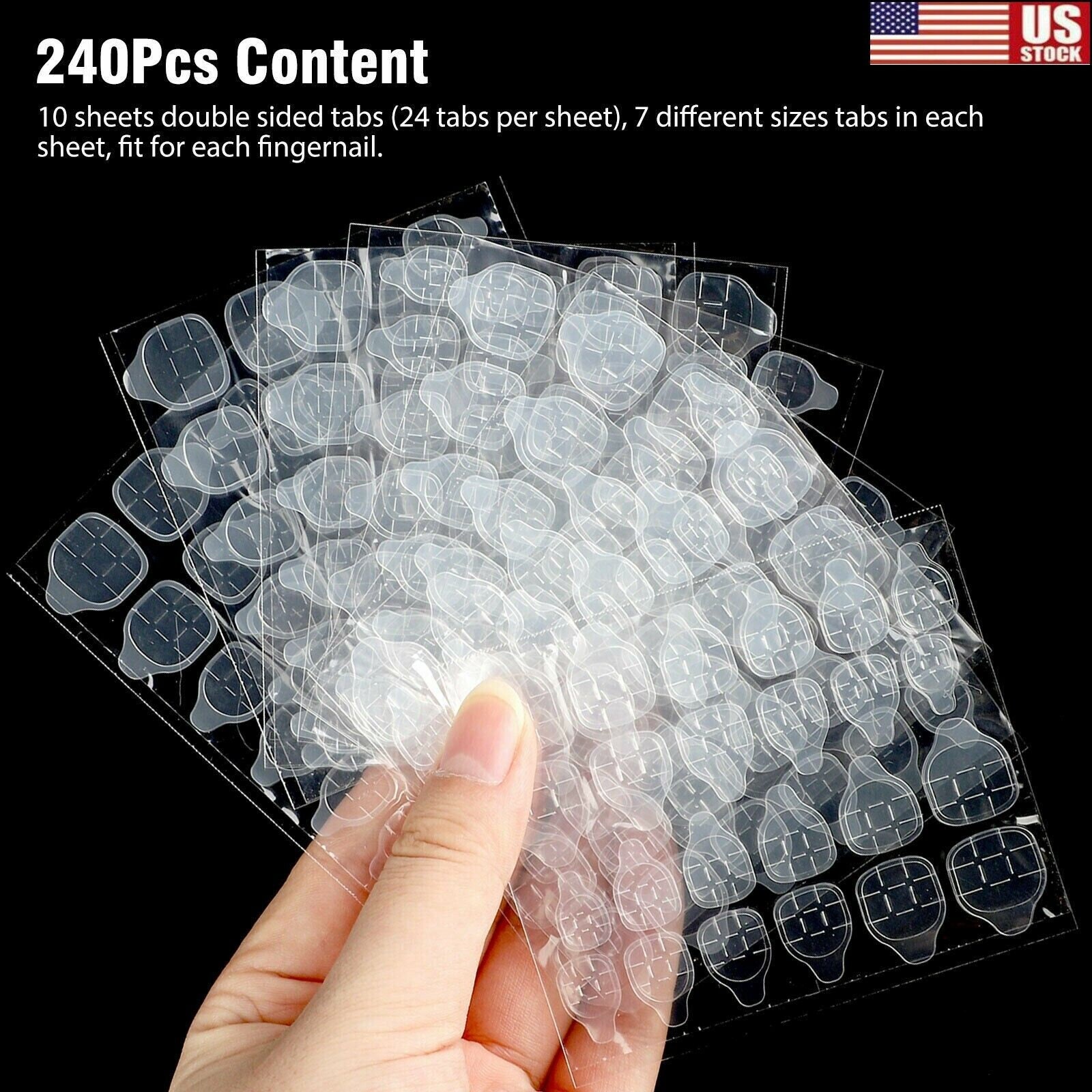 Double-sided Nail Glue Tape Sticker Adhesive Nail Tabs for Press on ...