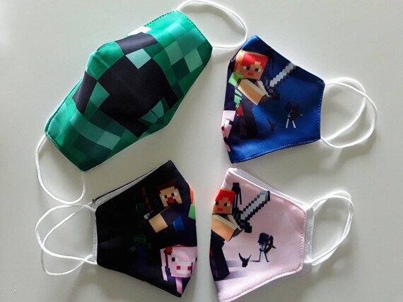 Creeper Minecraft Kids and Adult Masks washable Reusable - Etsy
