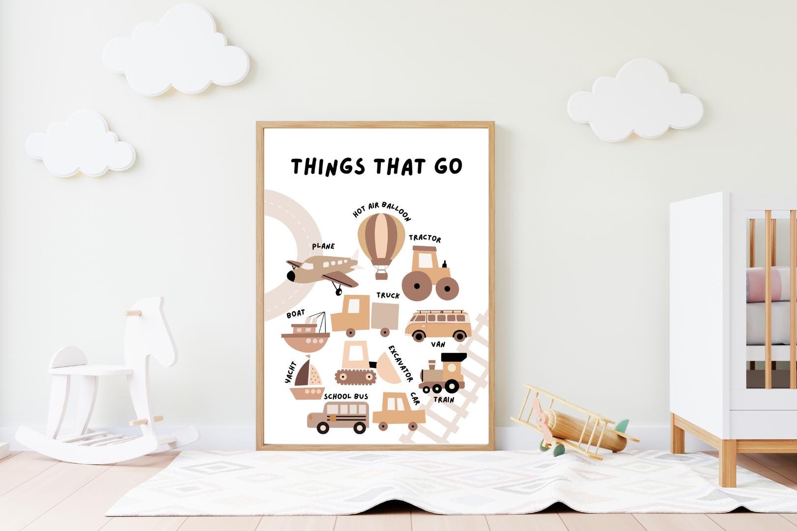 Printable Vehicles Artwork, Things That Go Printable Art, Cute Vehicles ...