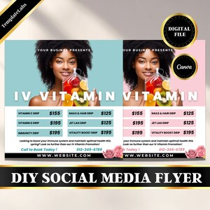 IV Therapy Instagram, IV Drip Template, Iv Drip Flyer, Spring Sale ...