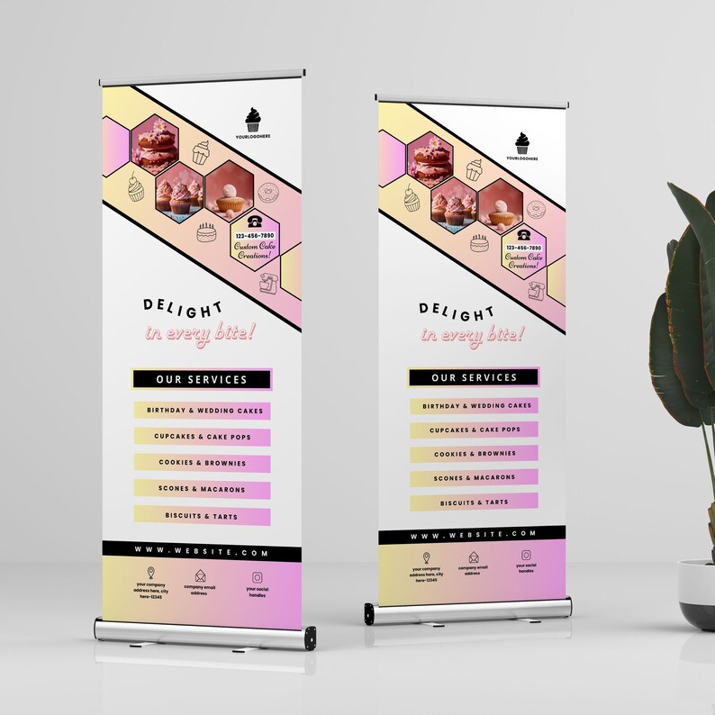 Retractable Banner Bakery Bakery Banner Bakery Template - Etsy