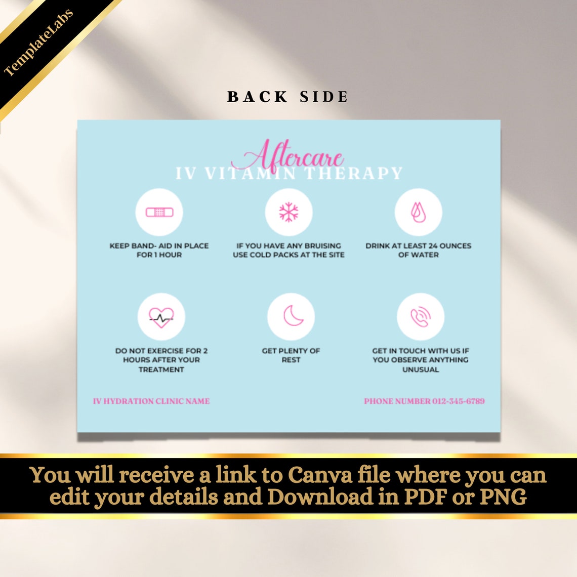 IV Hydration Template IV Discharge Instruction Printable - Etsy