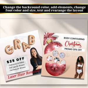 Medspa Christmas, Botox Christmas, Christmas Instagram Template, Body ...