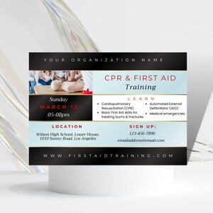 CPR Training Flyer, CPR Flyer, Cpr Template, Cpr First Aid and ...