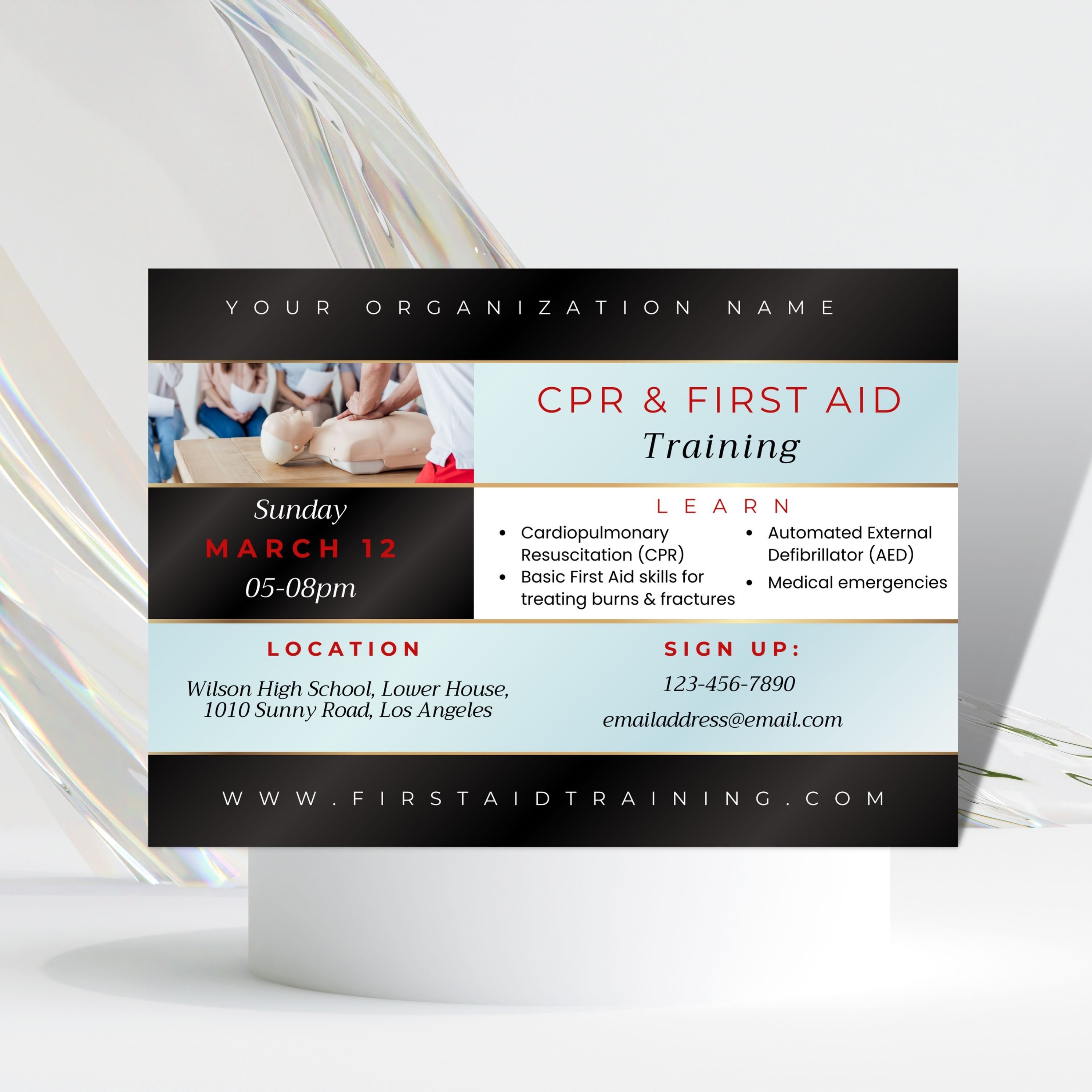 CPR Training Flyer, CPR Flyer, Cpr Template, Cpr First Aid and ...