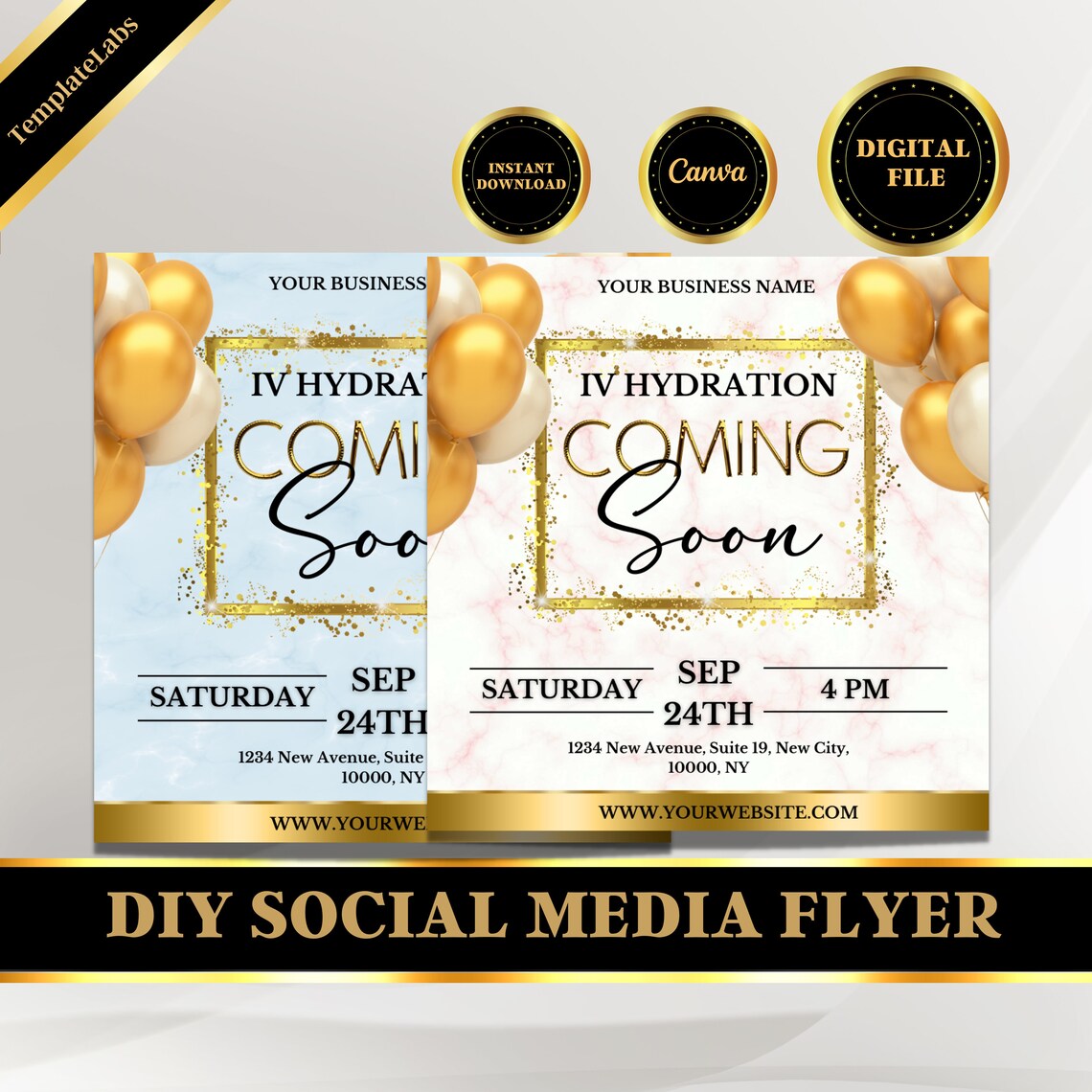IV Hydration Social Media Template Coming Soon Flyer Opening - Etsy