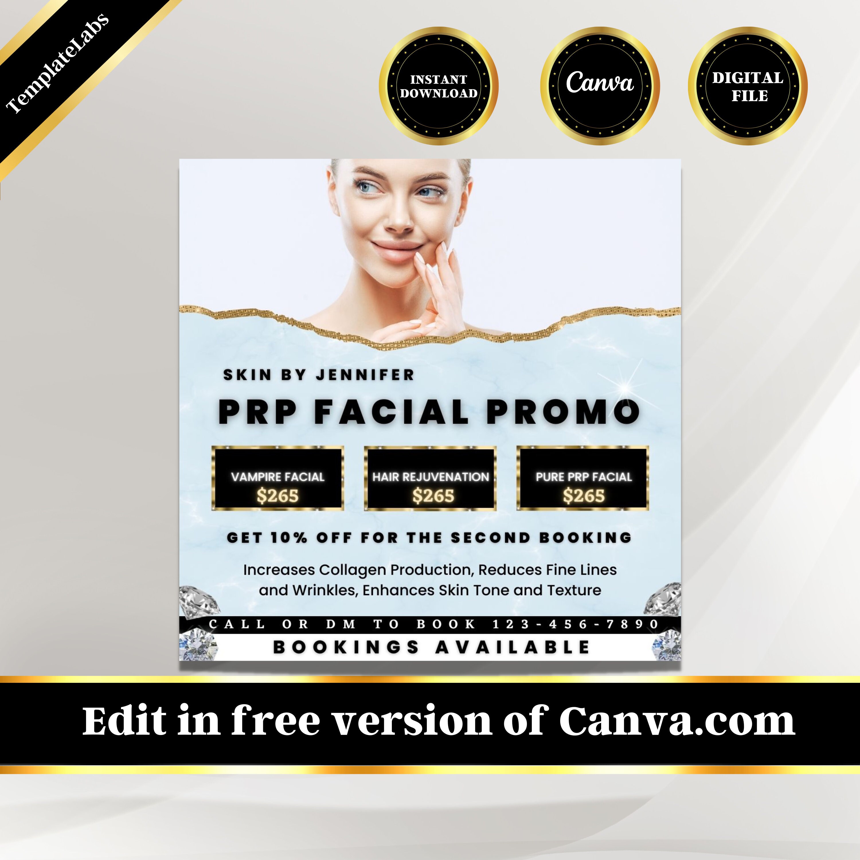PRP, Platelet Rich Plasma, Prp Flyer, Instagram Flyer, E Flyer, Medspa ...
