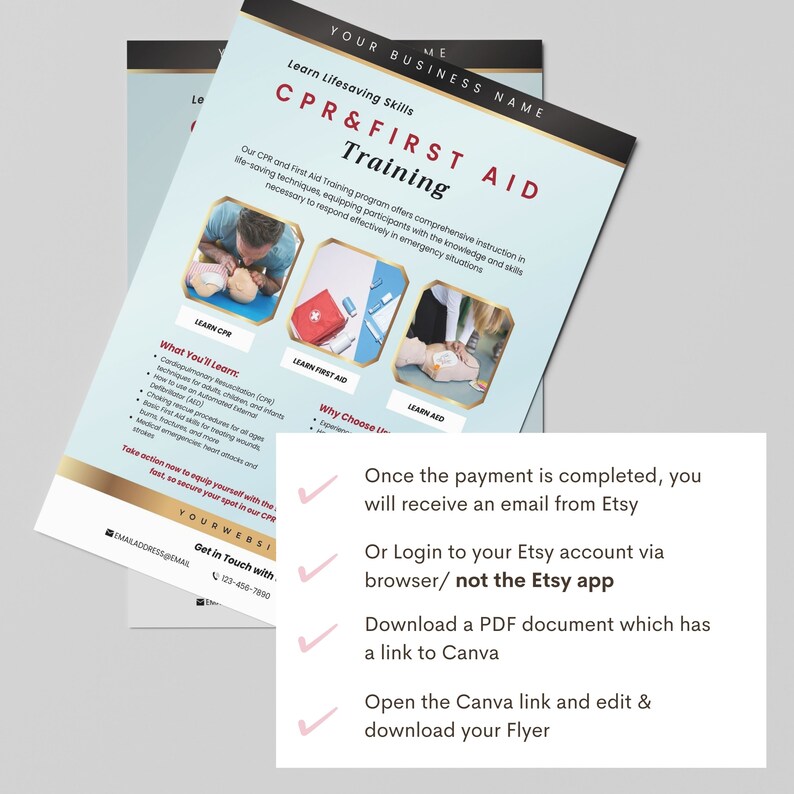 CPR Training Flyer, CPR Flyer, Cpr Template, Cpr First Aid and ...