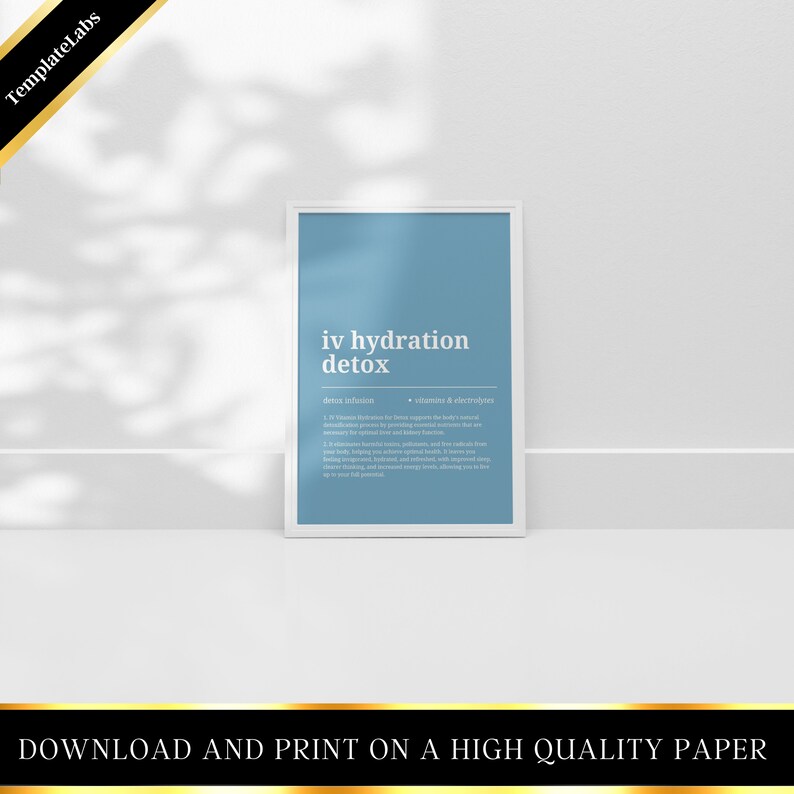 IV Therapy Poster, IV Hydration Poster, IV Infusion, Iv Drip Therapy ...