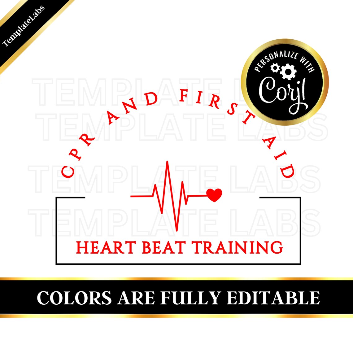 CPR Logo First Aid Logo CPR Instructor Logo Heart Logo - Etsy