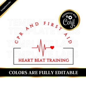 CPR Logo, First Aid Logo, CPR Instructor Logo, Heart Logo Design ...
