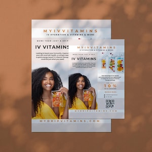 IV Hydration Template, IV Therapy Flyer, Iv Drip, Brand Awareness Flyer ...