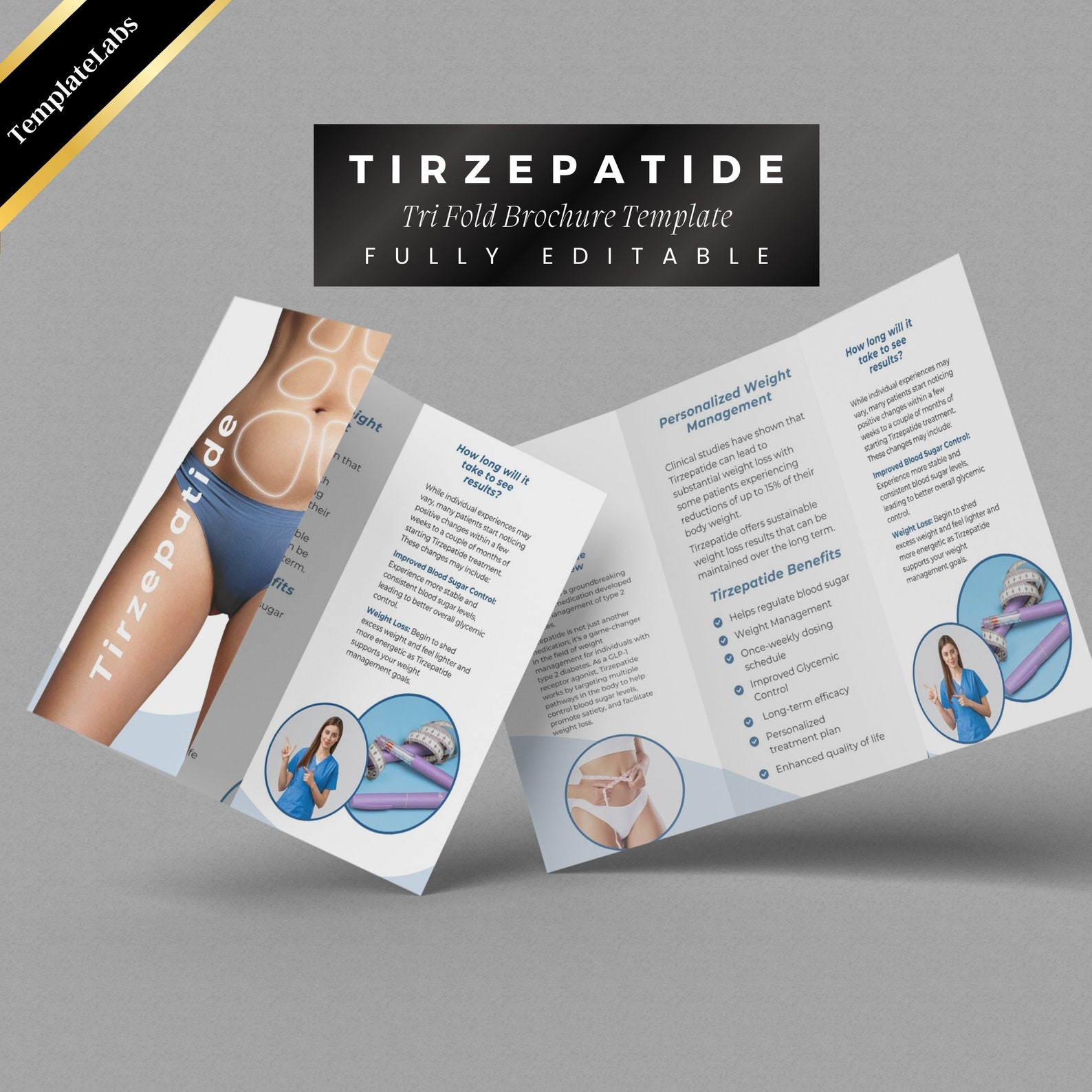 Weight Loss Brochure, Weight Loss Clinic Flyer, Trifold Brochure ...