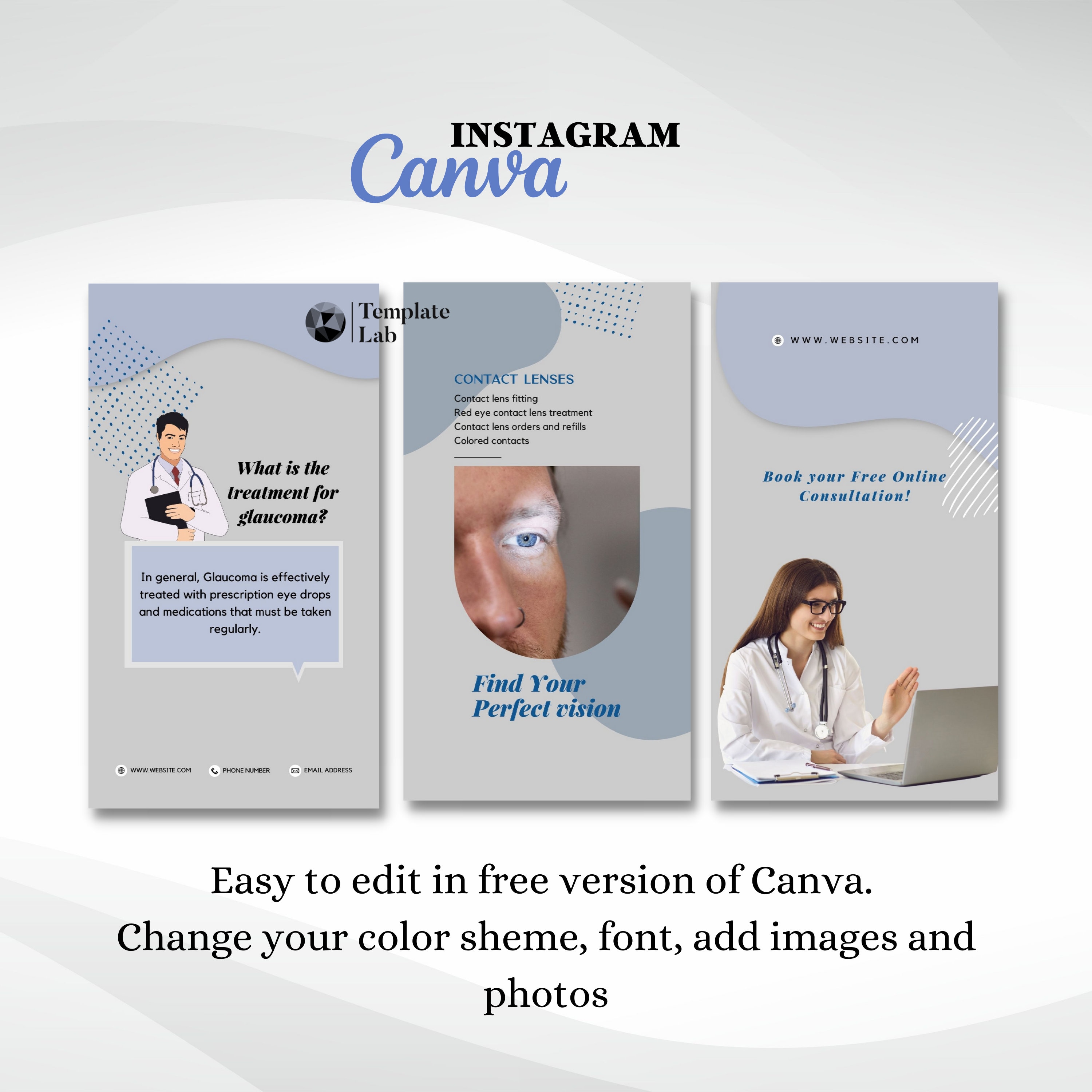 Optometry Instagram, Eye Doctor Social Media, Instagram Post Template ...