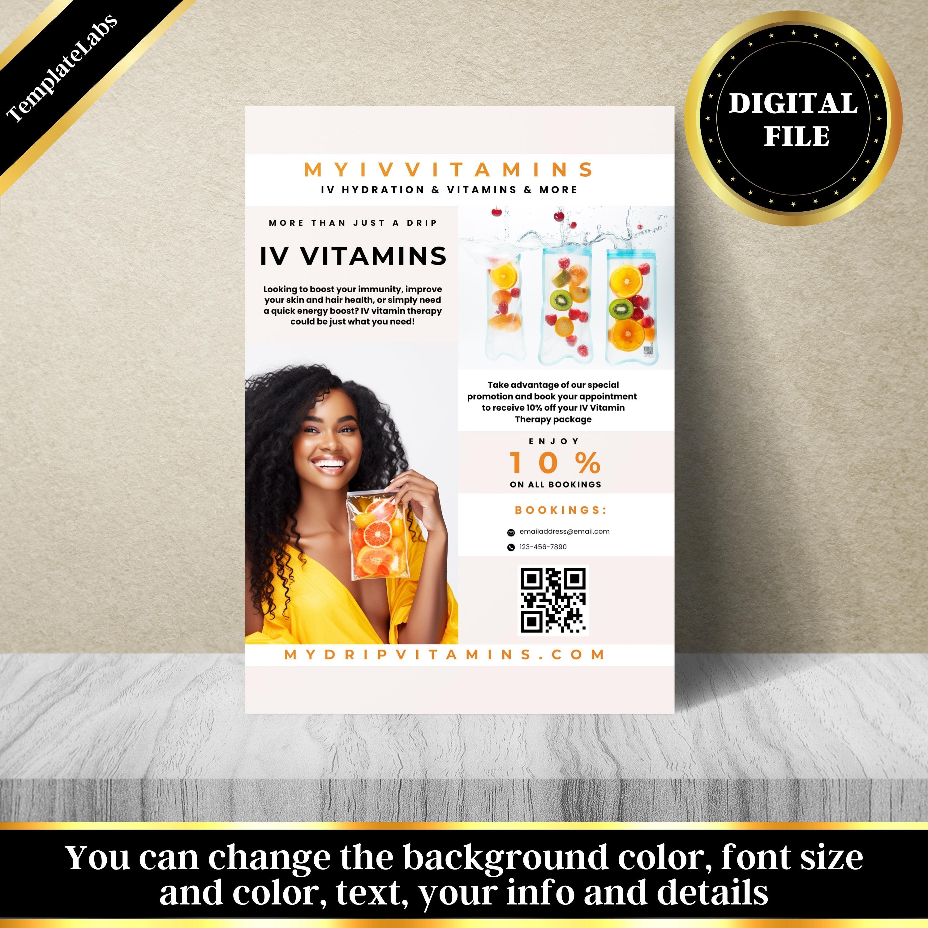 IV Hydration Template, IV Therapy Flyer, Iv Drip, Brand Awareness Flyer ...