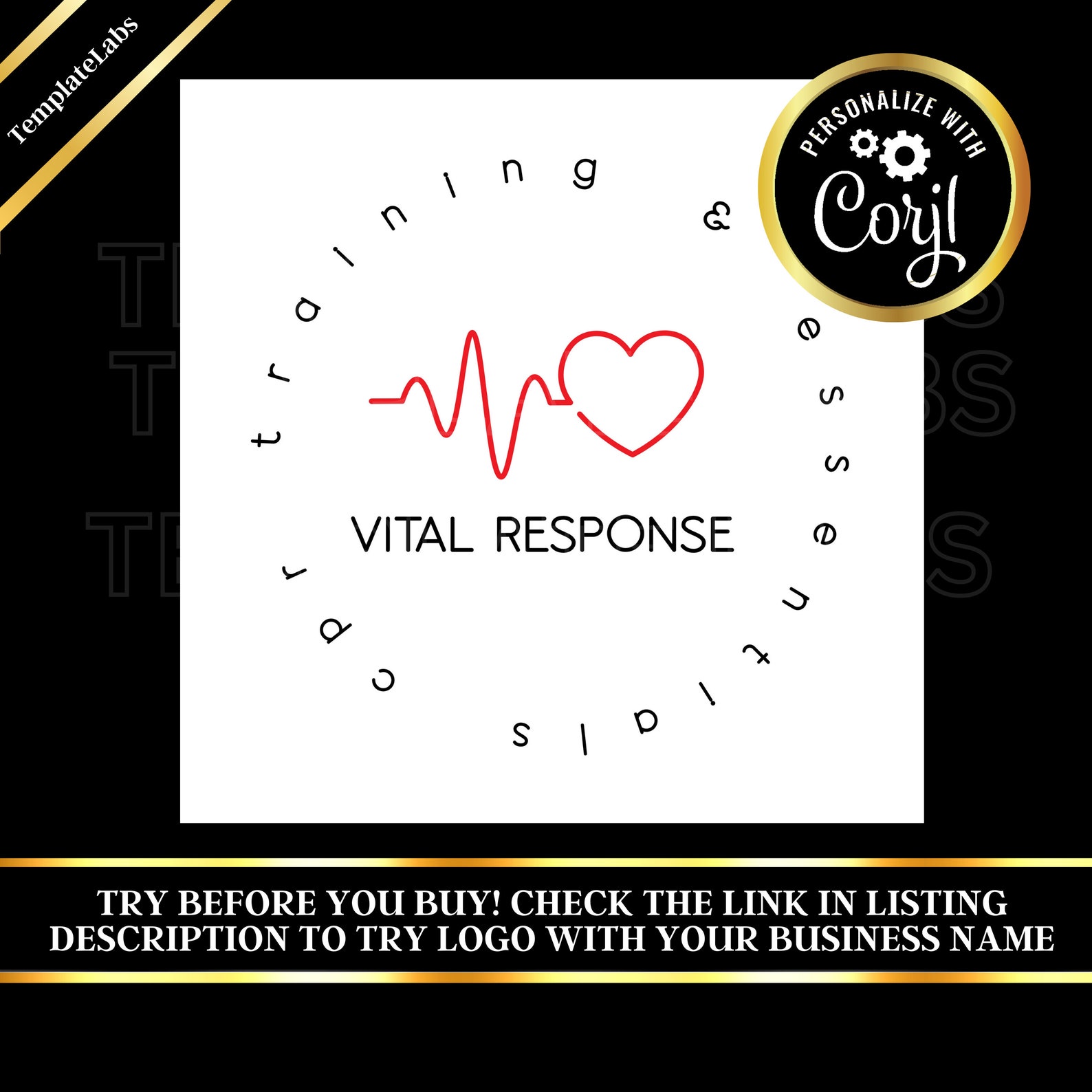 CPR Logo, First Aid Logo, CPR Instructor Logo, Heart Logo Design ...