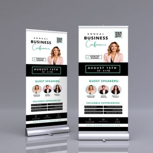 Retractable Banner Conference, Conference Template, Roll up Banner ...