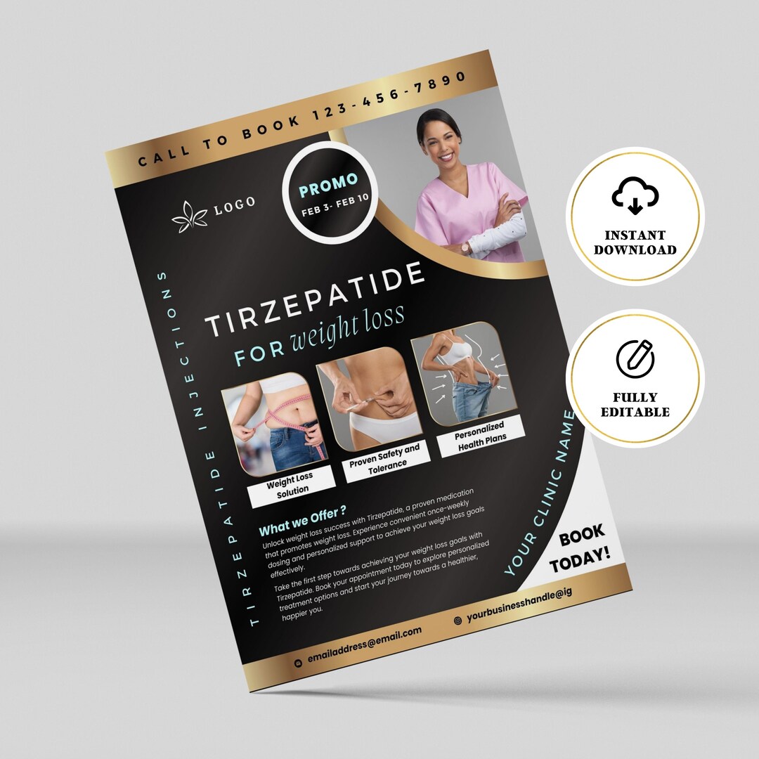 Tirzepatide, Weight Loss Flyer, Weight Loss Printable, Weight Loss ...