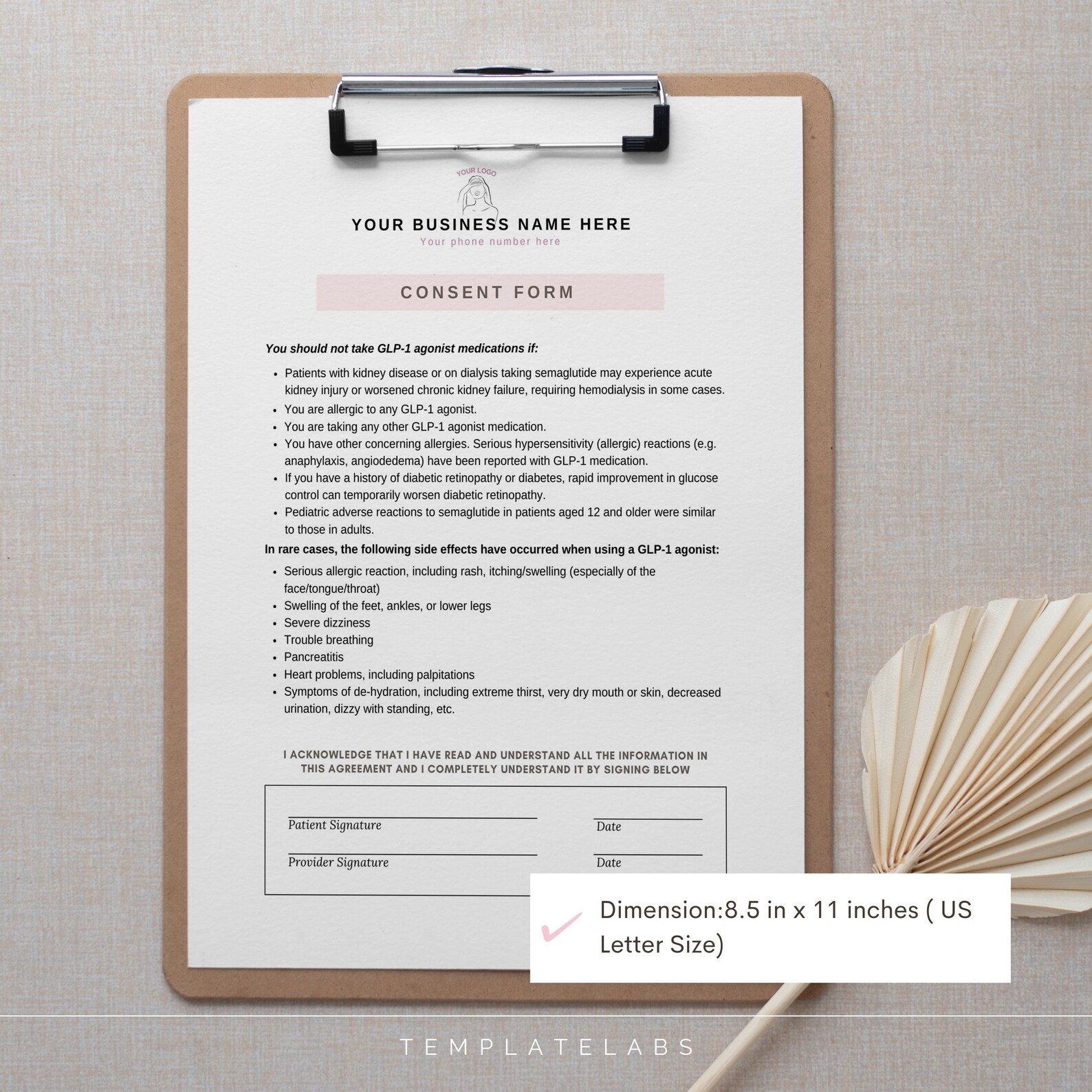Weight Management, Client Intake Form, Printable Form, Canva Template ...