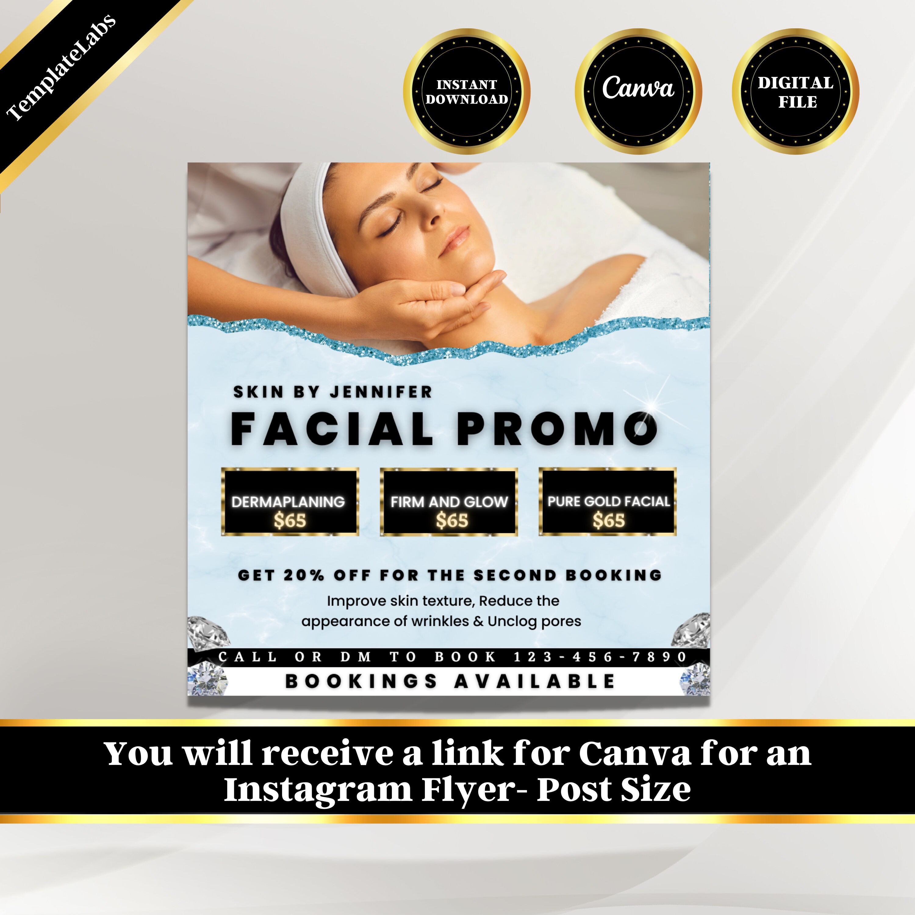 Dermaplane Flyer Dermaplaning Flyer Medspa Flyer Facial - Etsy