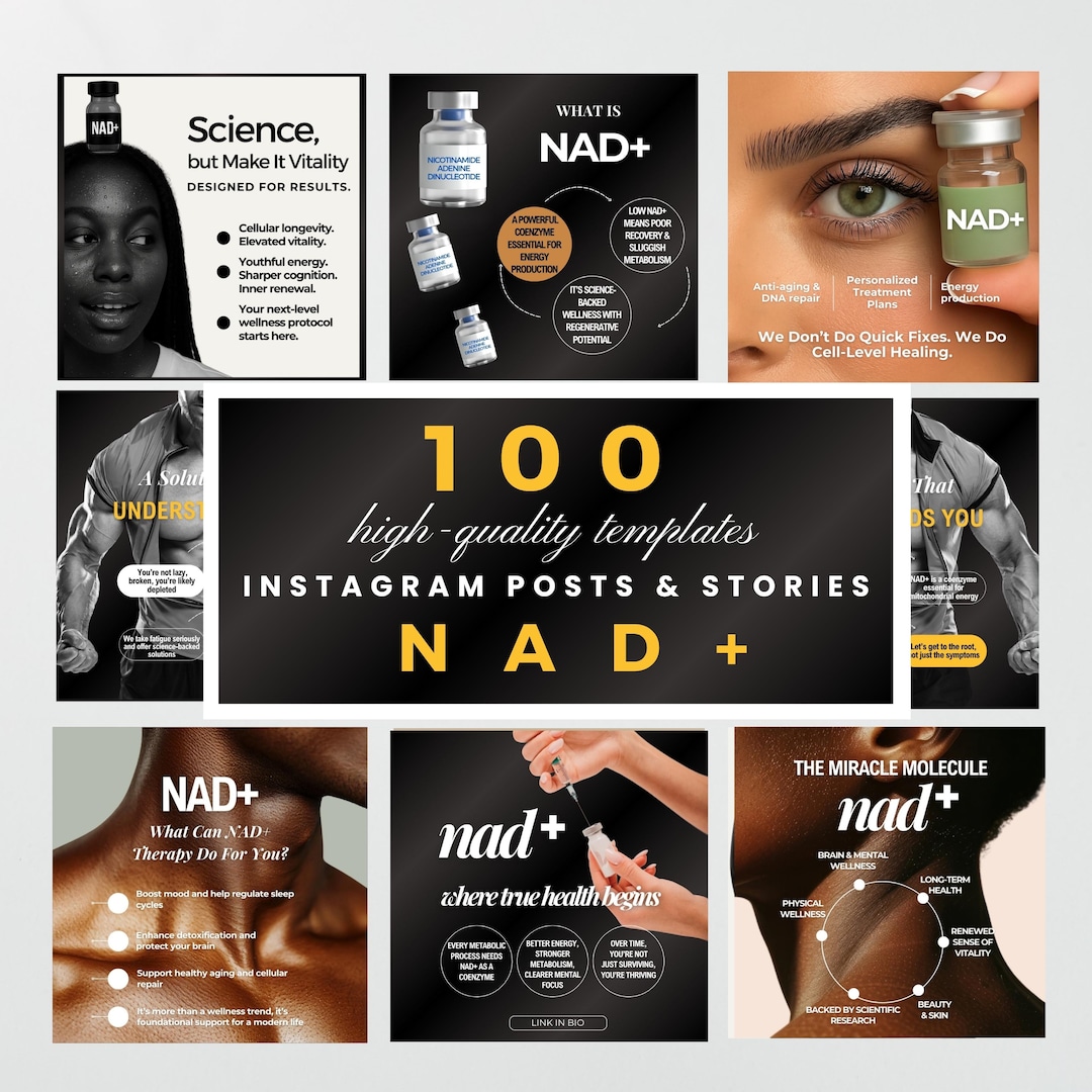 NAD+ Social Media Templates, Nad+ Therapy Social Templates, Nad Flyers ...
