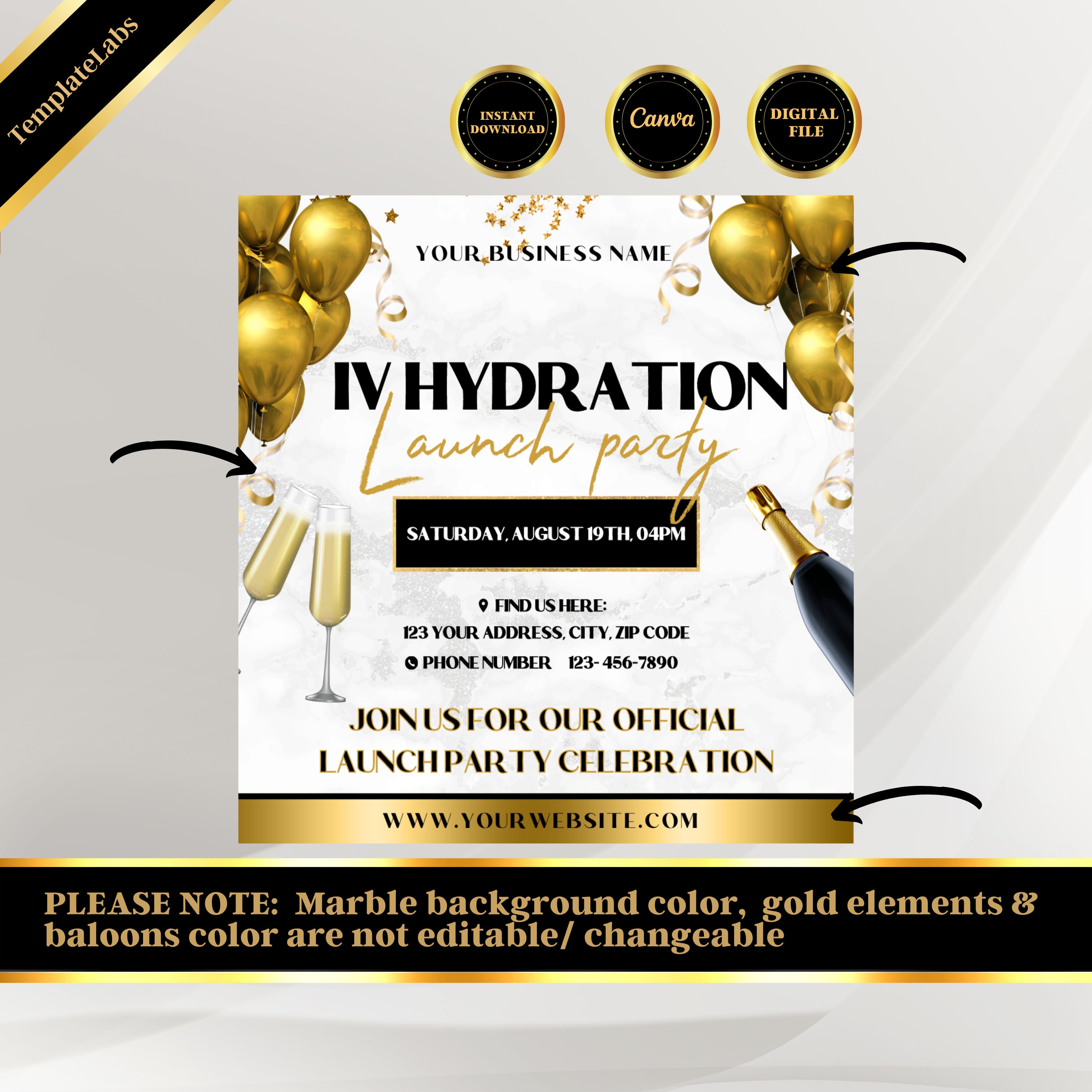 IV Hydration Social Media Template, IV Drip, Launch Flyer, Opening ...