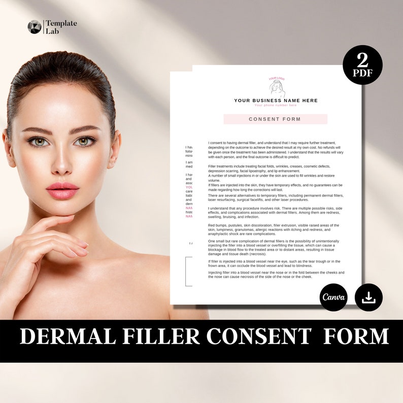 Client Consent Form, Med Spa Form, Injectable Filler, Printable Form ...