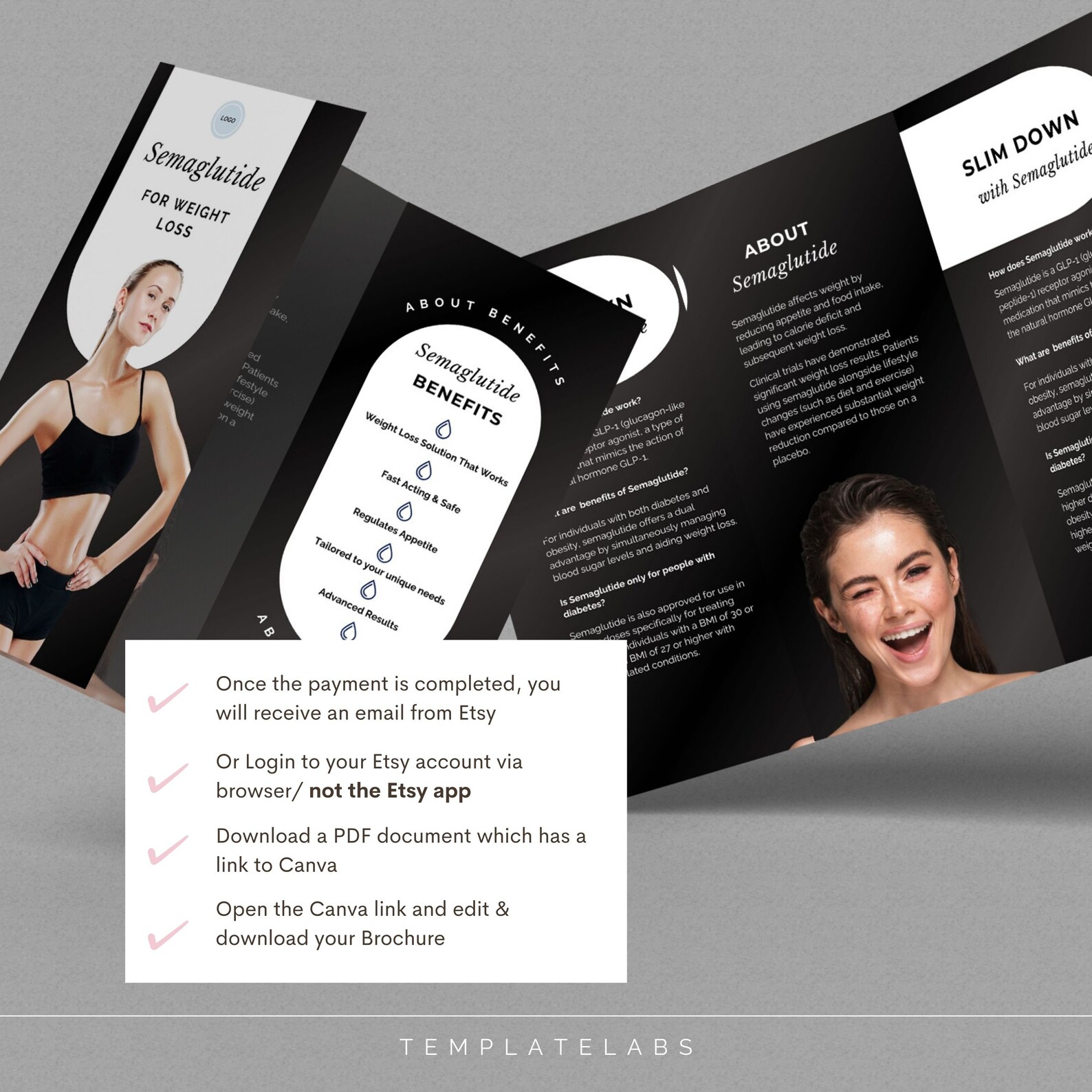 Weight Loss Brochure, Weight Loss Clinic Flyer, Trifold Brochure ...