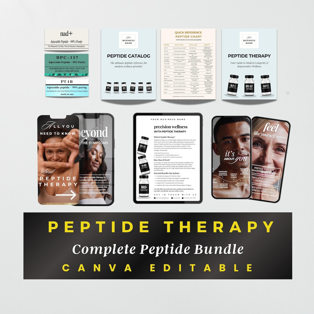 Peptide Branding Kit, Peptide Bundle, Peptides Label and Marketing ...