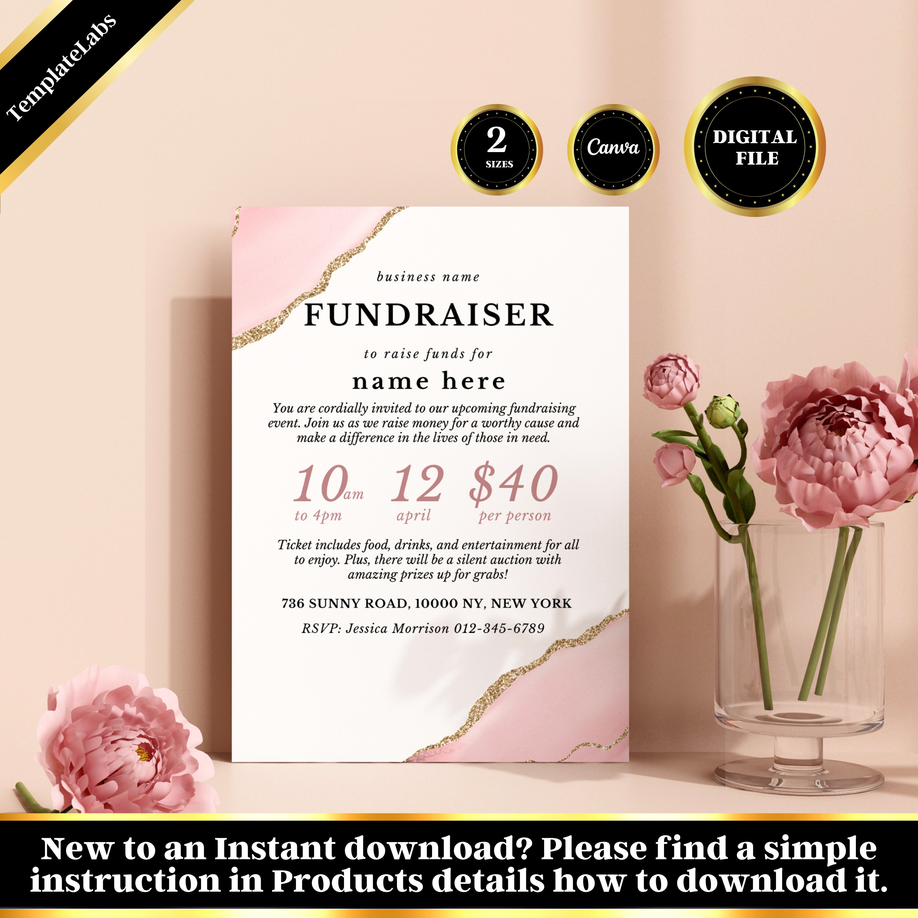 Fundraiser Flyer, Charity Invitation, Fundraising Flyer, Fundraising ...