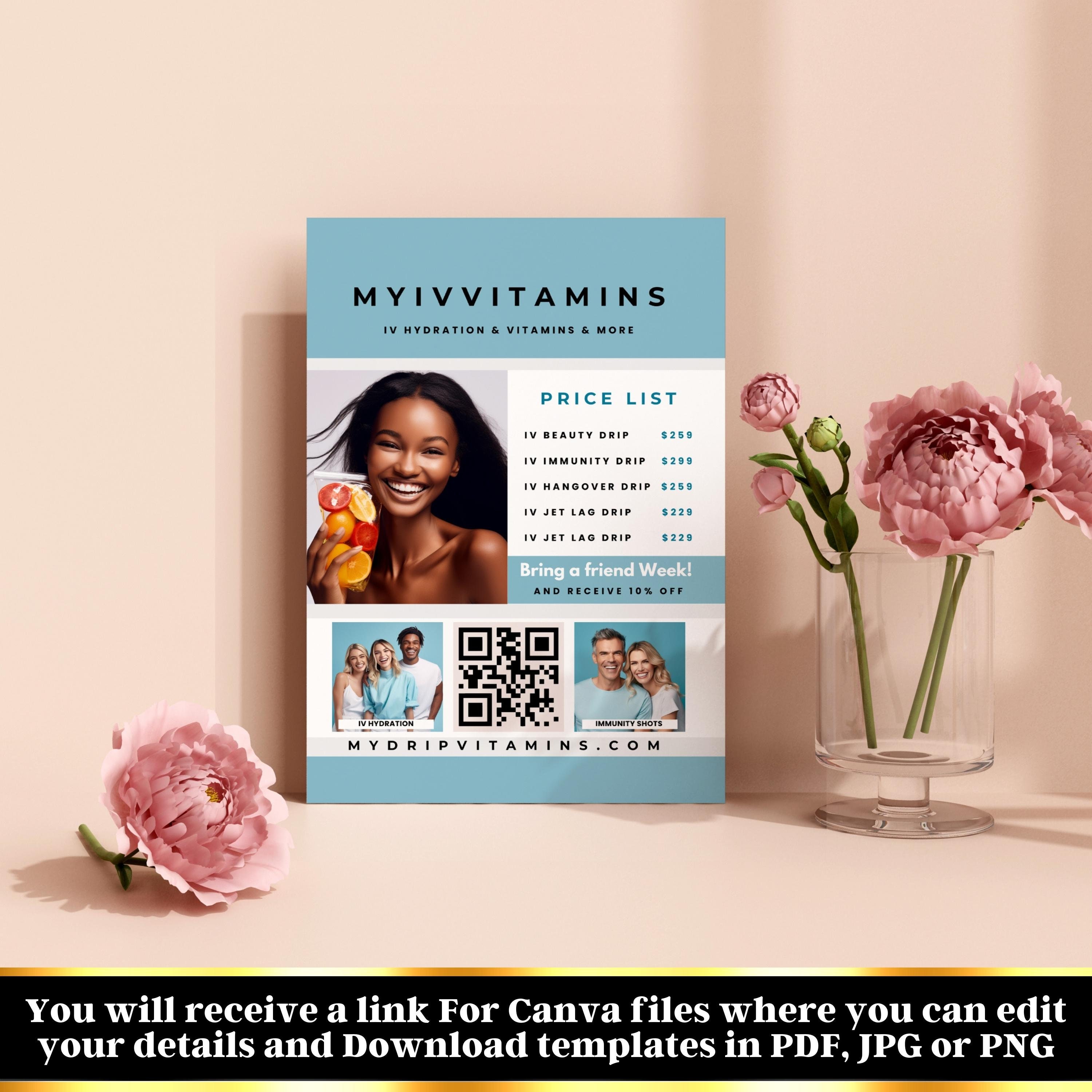 IV Hydration Template, IV Therapy Flyer, Iv Drip, Brand Awareness Flyer ...