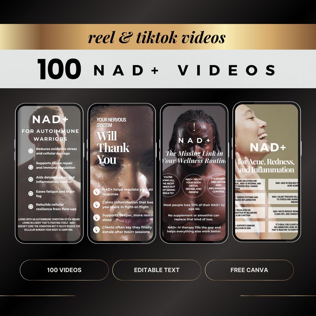 NAD+ Social Media Templates, Nad+ Therapy Social Templates, Nad Flyers ...