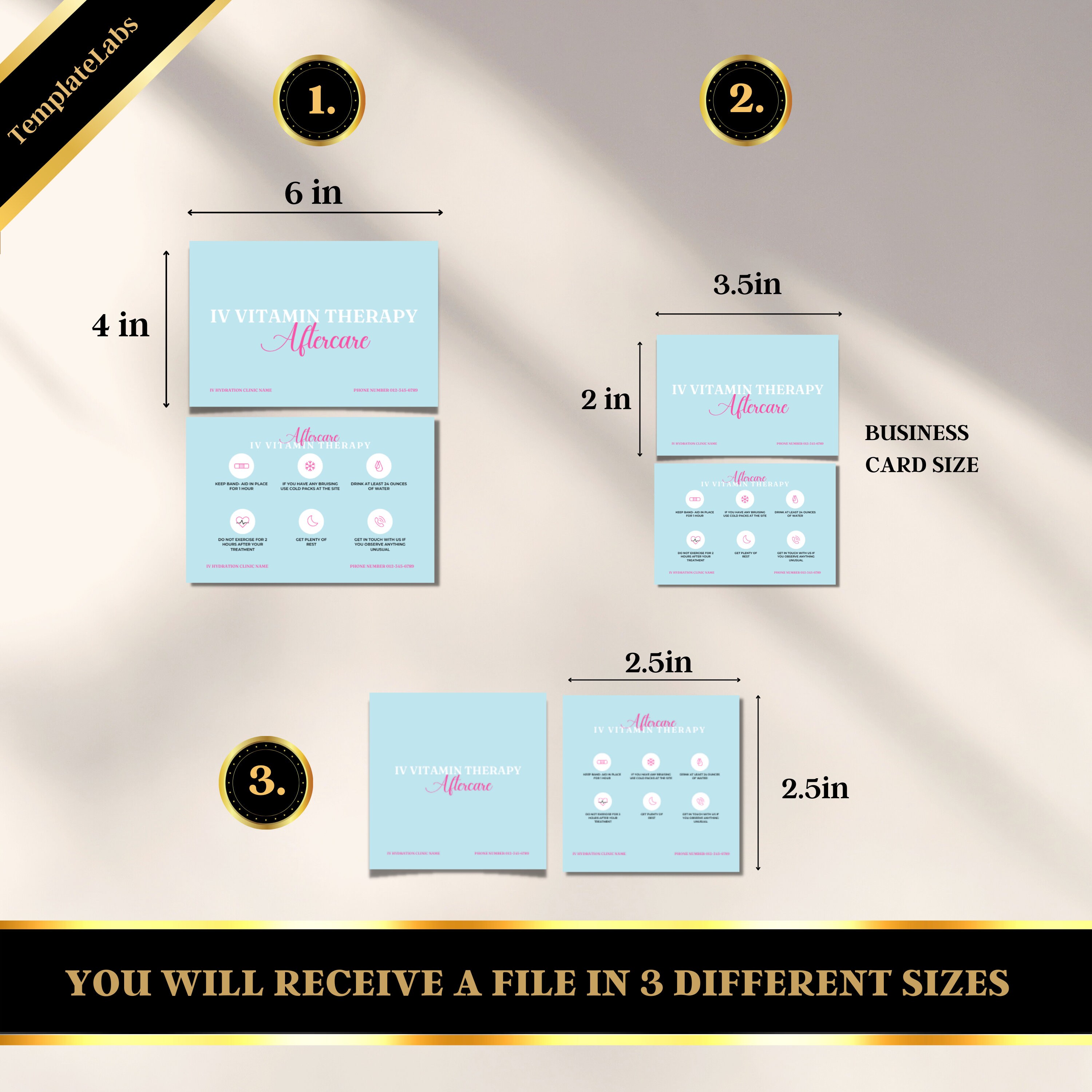 IV Hydration Template, IV Discharge Instruction, Printable Aftercare ...